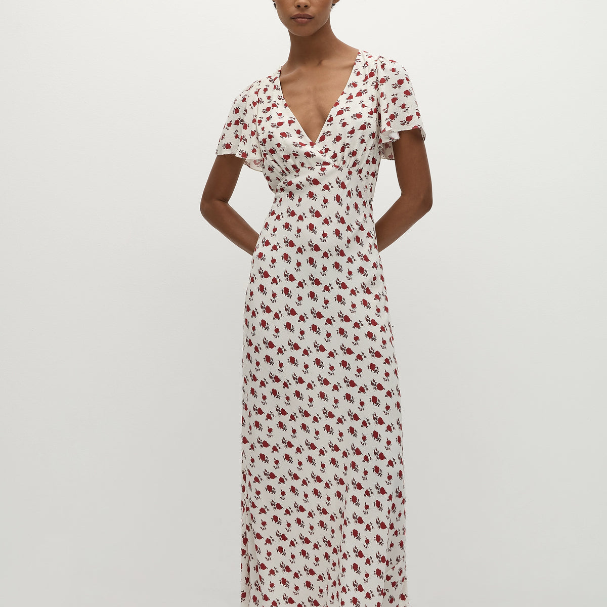 Boda Midi Dress Hazy Rose Deep Red - Faithfull the Brand AU