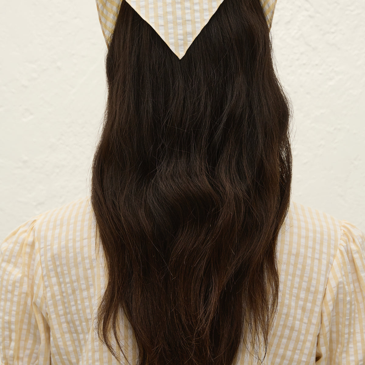 Lucia Head Scarf Butter Textured Gingham - Faithfull the Brand AU