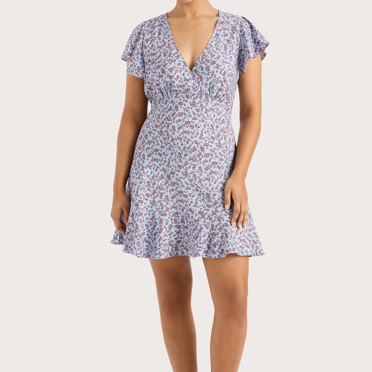 Alba Mini Dress Amaryllis Floral Blue - Final Sale – Faithfull the Brand AU