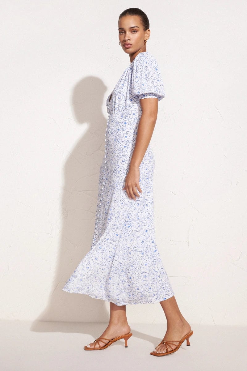 Bellavista Midi Dress Martine Floral Print Blue - Final Sale ...